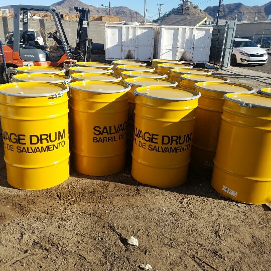 yellow drums - AZ Waste Recovery